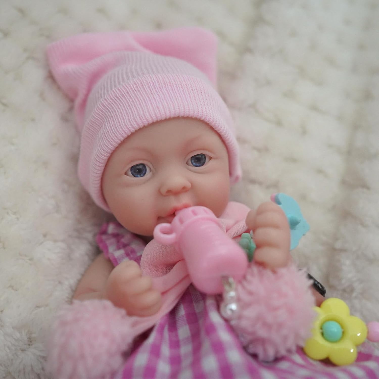 7" Silicone Full Body Reborn Doll Baby Lifelike Girl The Look Real with ...