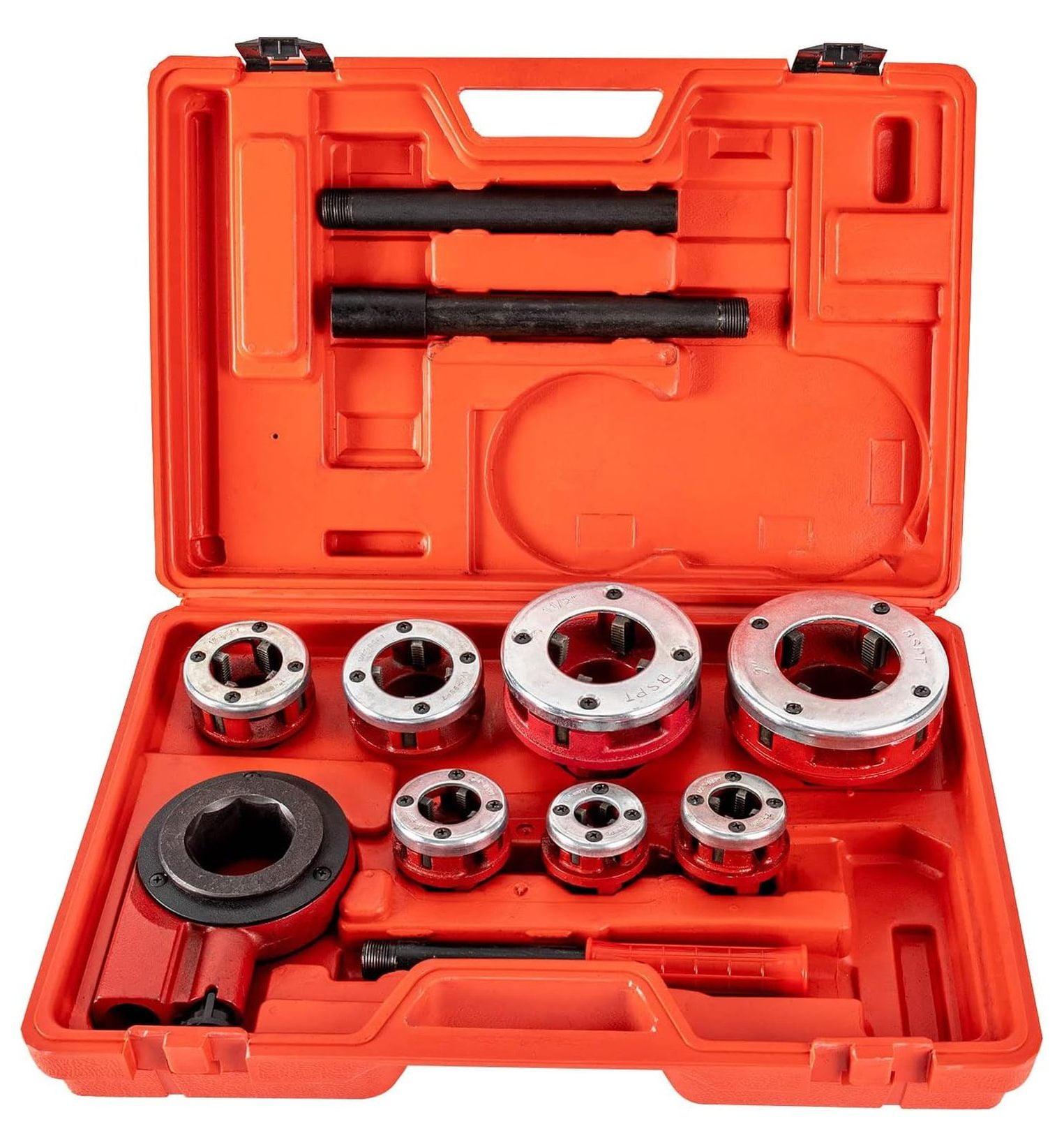 7 Size Pipe Threader Kit, BSPT Pipe Thread Cutter Tap Bar Head Portable ...