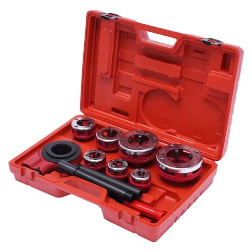 7 Size Pipe Threader Kit w/Hand Ratchet Ratcheting Pipe Threading Tool ...
