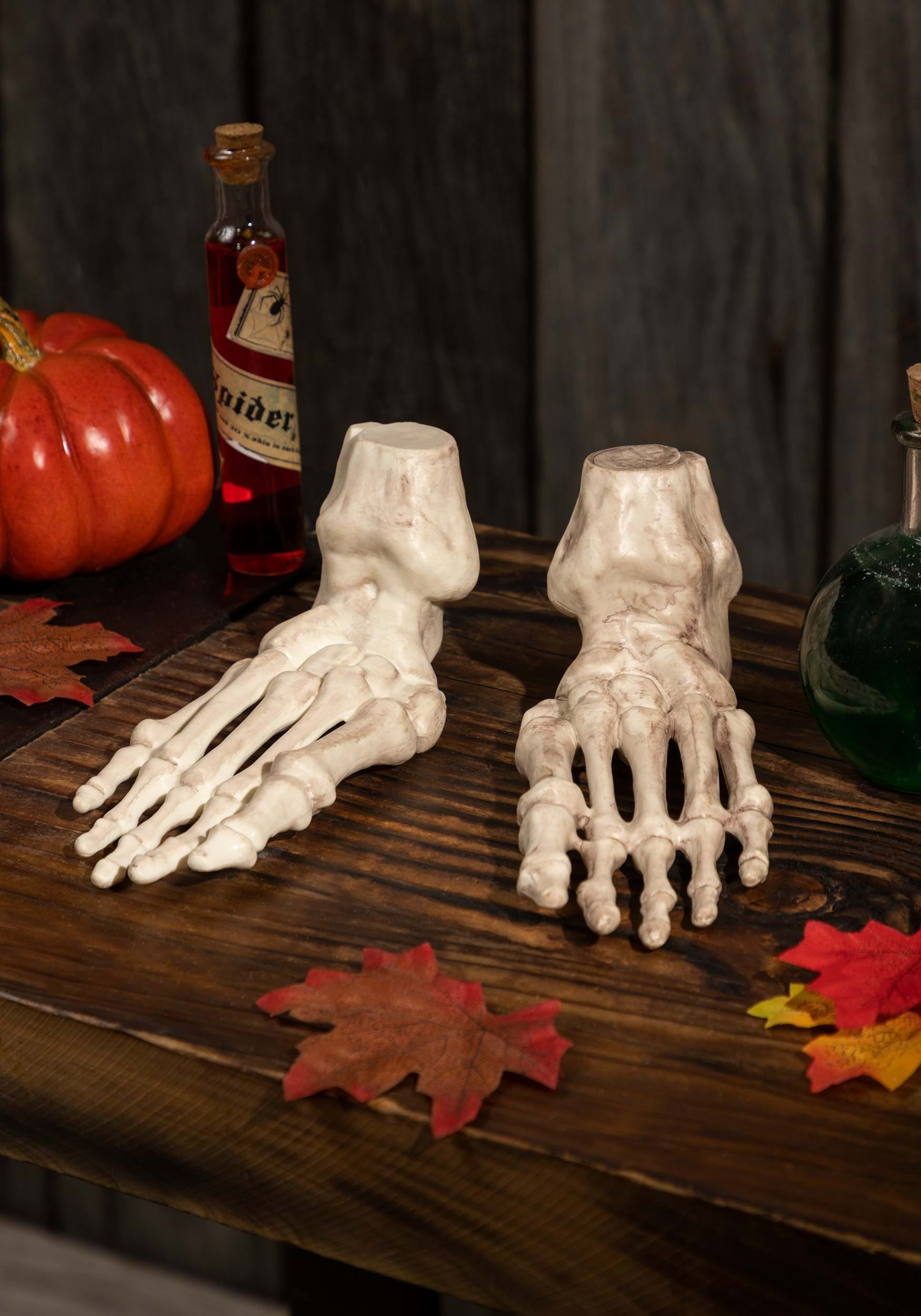 Seasons 7-Inch Skeleton Feet, Realistic Halloween Decoration Prop ...