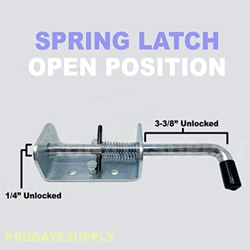 7" Sliding Spring Latch Loaded Barrel Trailer Gate Pin Lock Heavy Duty ...