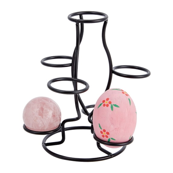 7-Slot Iron Easter Egg Display Stands Metal Ball Sphere Display Rack ...