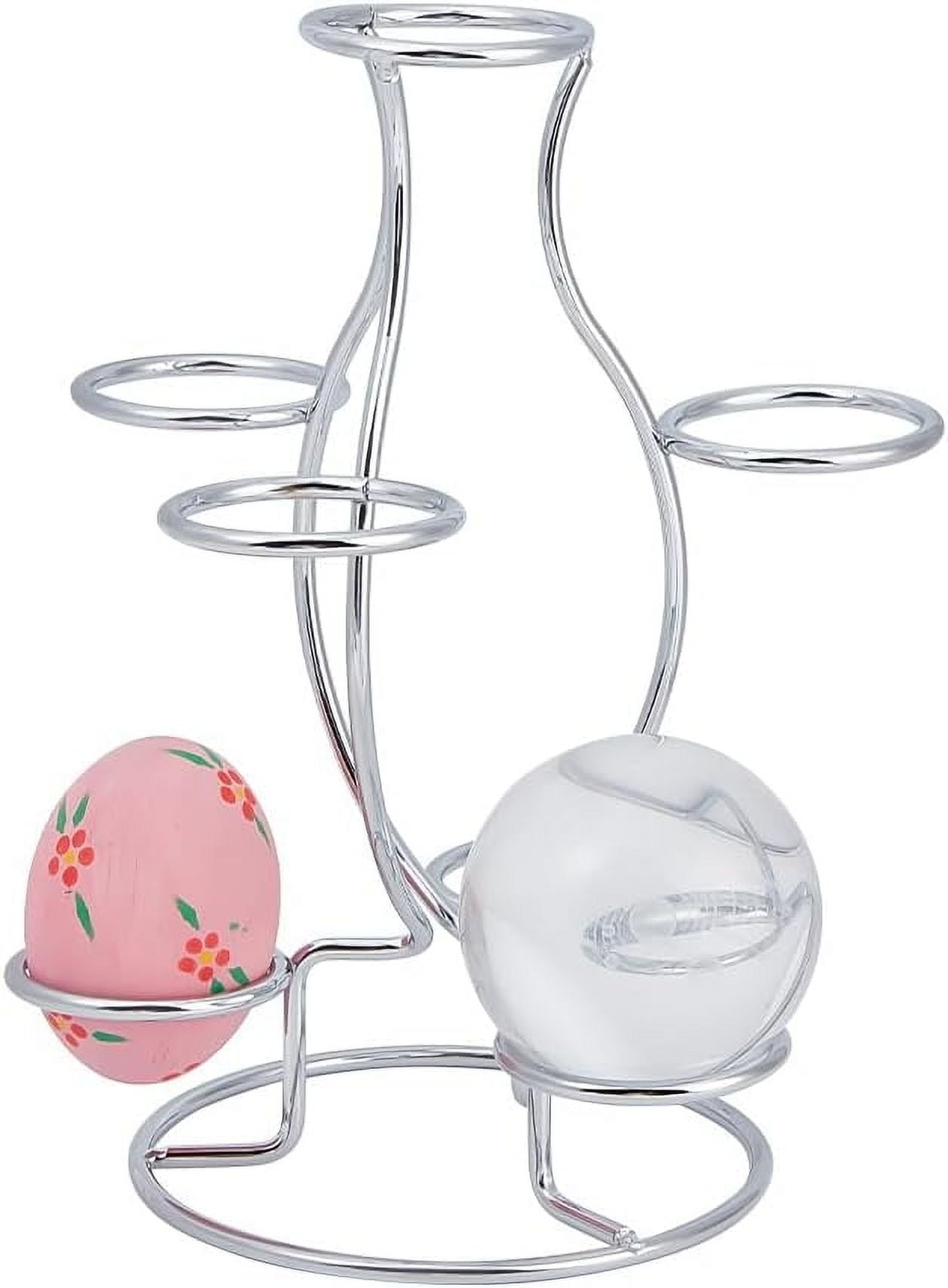 7-Slot Iron Easter Egg Display Stands Metal Ball Sphere Display Rack ...