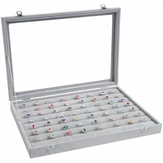 7 Slot Ring Holder Velvet Jewelry Organizer Jewelry Tray for Drawer ...