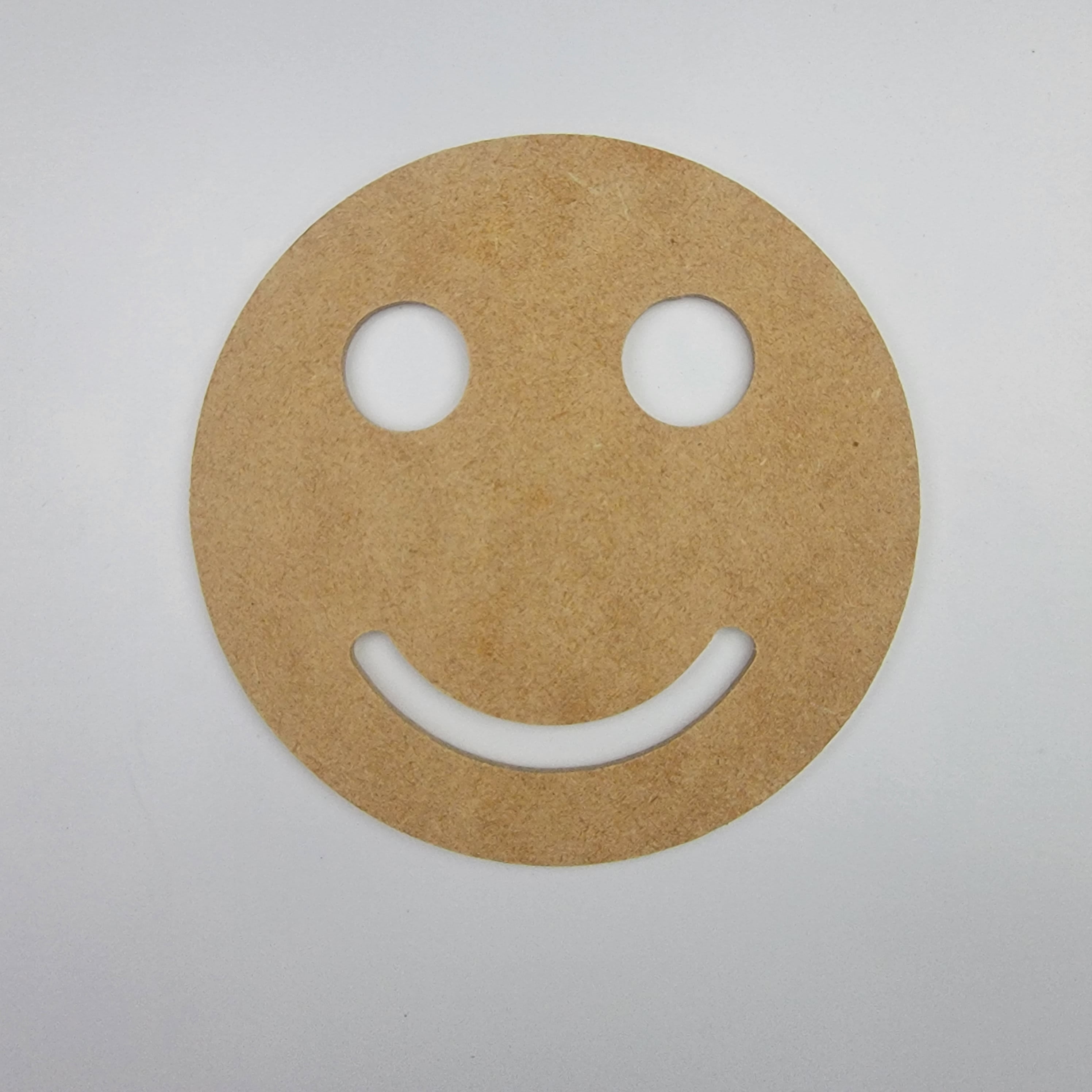 7" Smiley Face, Unfinished MDF Art Shape by Wooden Craft Cutouts, 1-4 ...