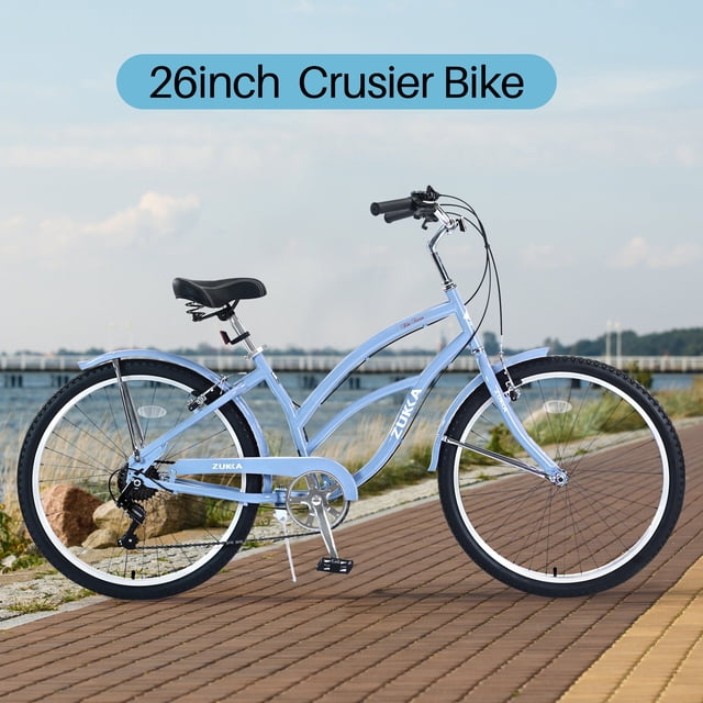 7 Speed Bicycles 26"Inch Multiple Colors Men's Beach Cruiser Bike ...
