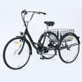 7 Speed Tricycle for Adults, 26 24 inch 3 Wheel Bikes for Adults with ...
