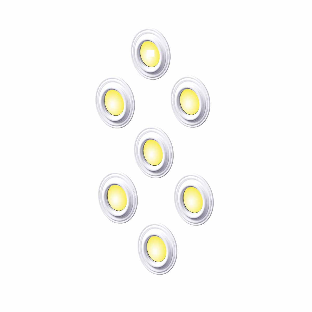 7 Spot Light Ring White Trim 5" ID x 9" OD Mini Medallion | Renovator's ...