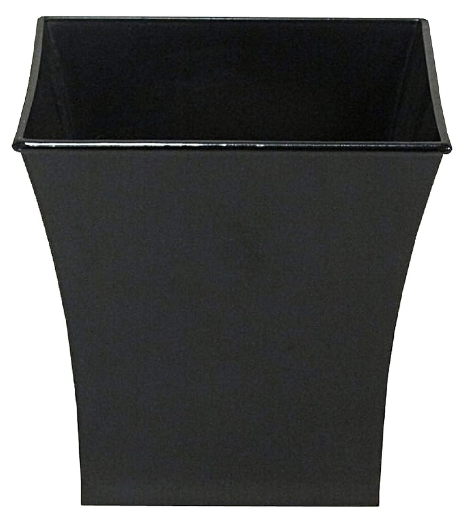 7" Square Plastic Pot - Glazed Black - for Home Decor, Offices ...