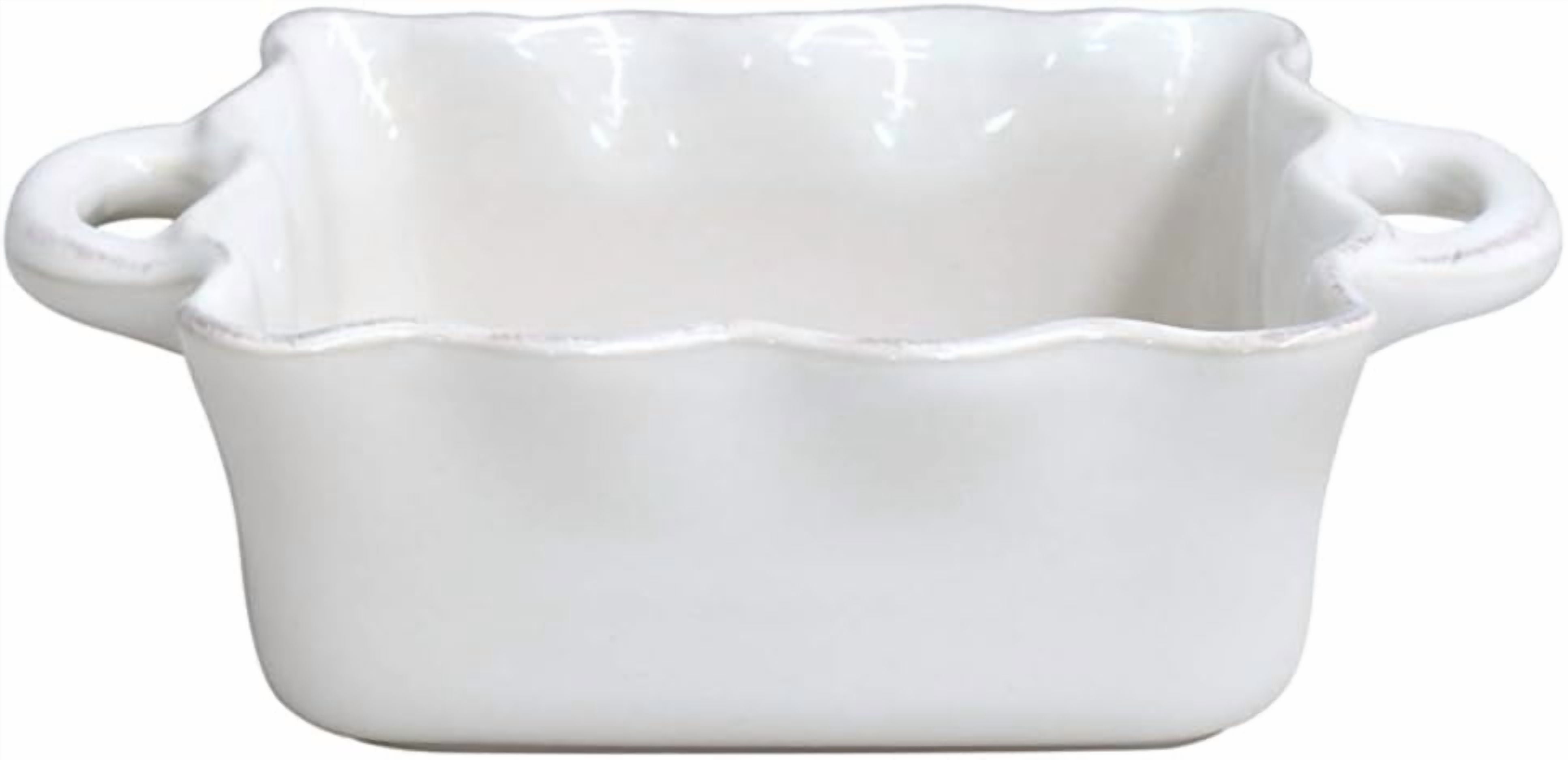 7" Square Ruffled Baker - Cook & Host Collection, White | Oven ...