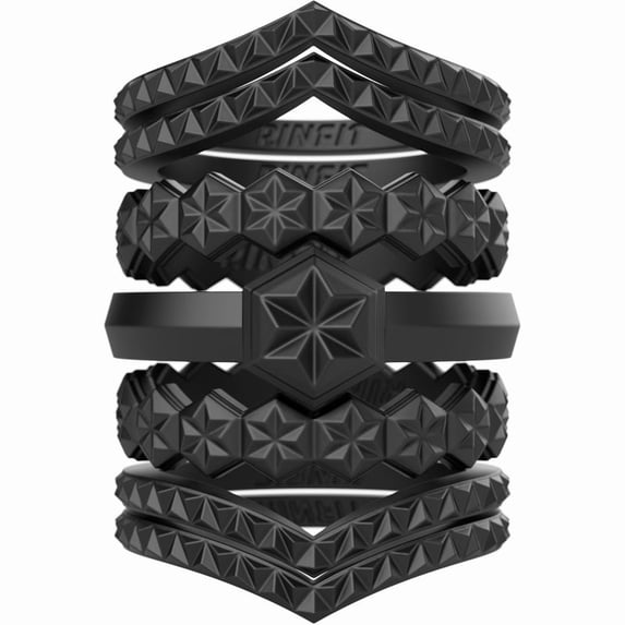 7 Stackable Women's Silicone Rings – Stylish & Comfortable | Patented ...