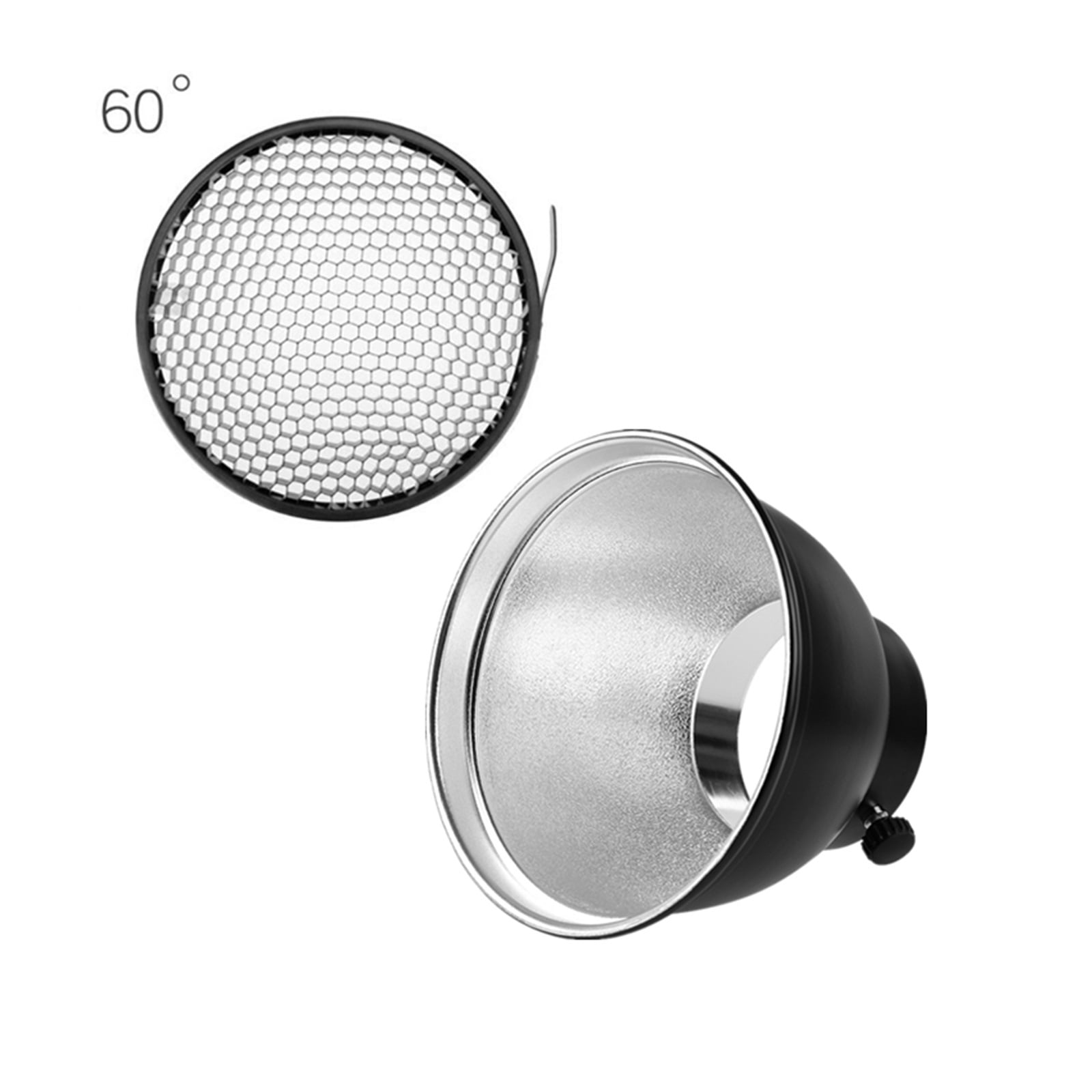 7'' Standard Reflector Diffuser Lamp Shade Dish + 10 20 30 40 50 Degree ...