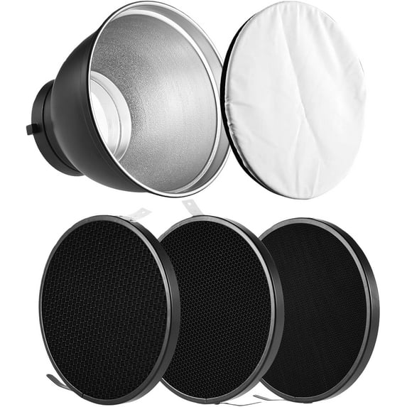 7" Standard Reflector Diffuser Lamp Shade Dish with 20° /40°/ 60 ...