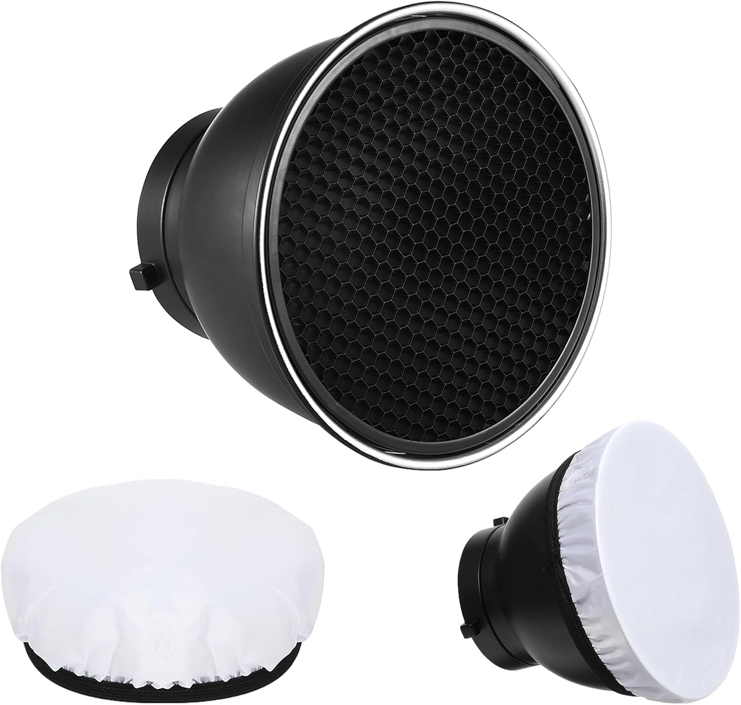 7" Standard Reflector Lamp Shade Dish Diffuser with 60° Honeycomb Grid ...