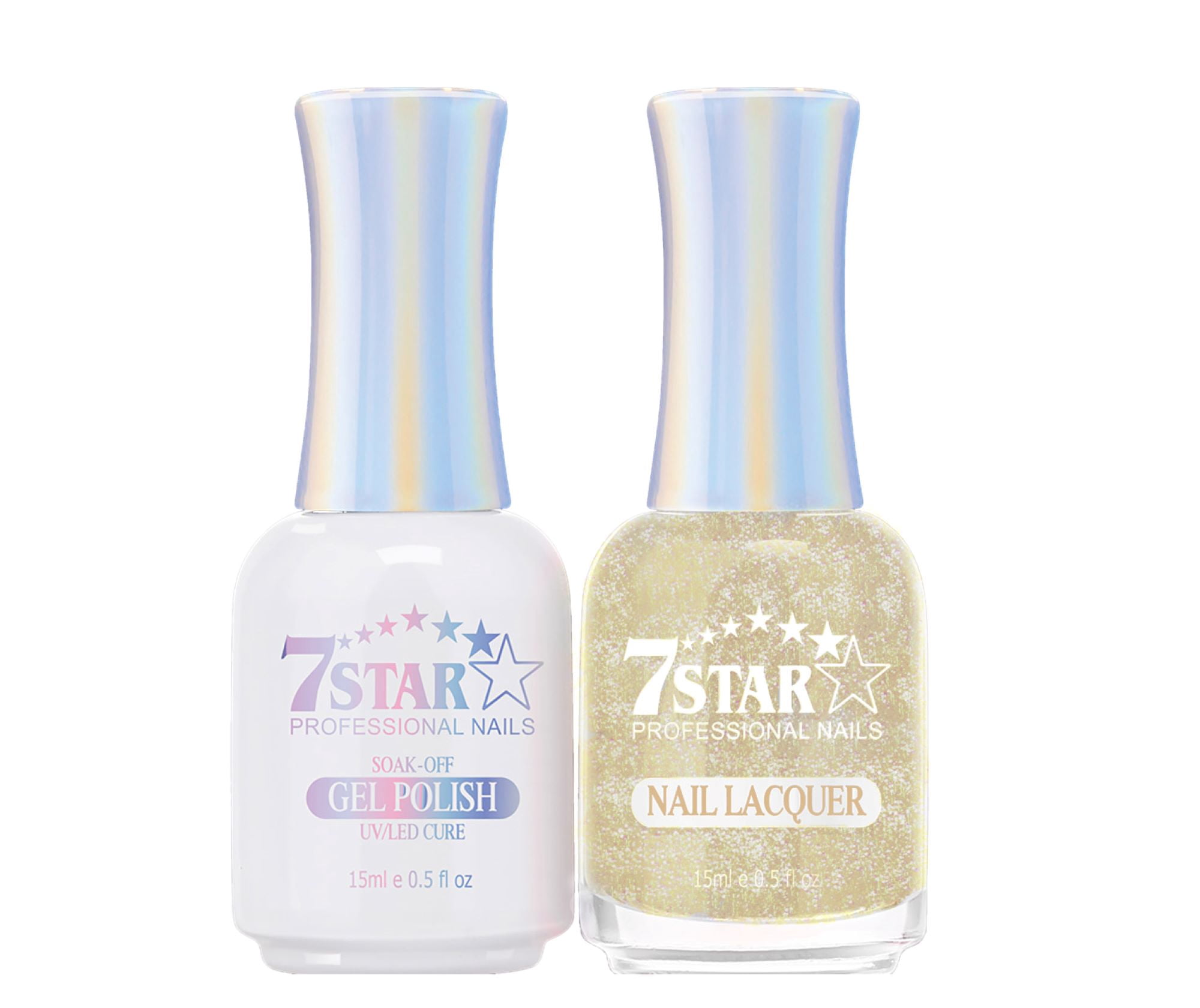 7 Star Gel Polish and Matching Vegan Nail Lacquer - Flash Light Glitter ...