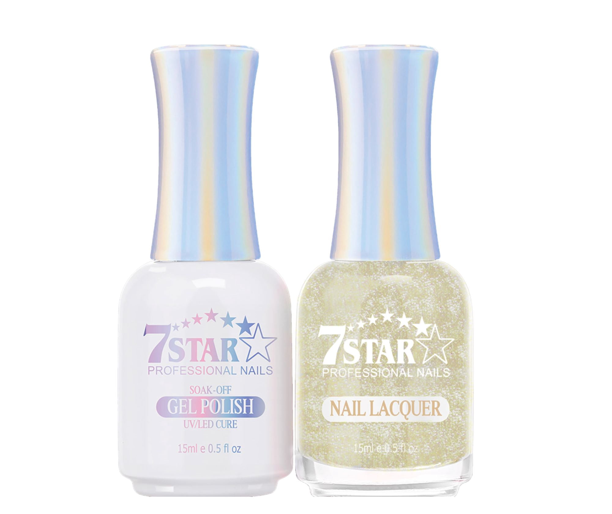 7 Star Gel Polish and Matching Vegan Nail Lacquer - Flash Light Glitter ...