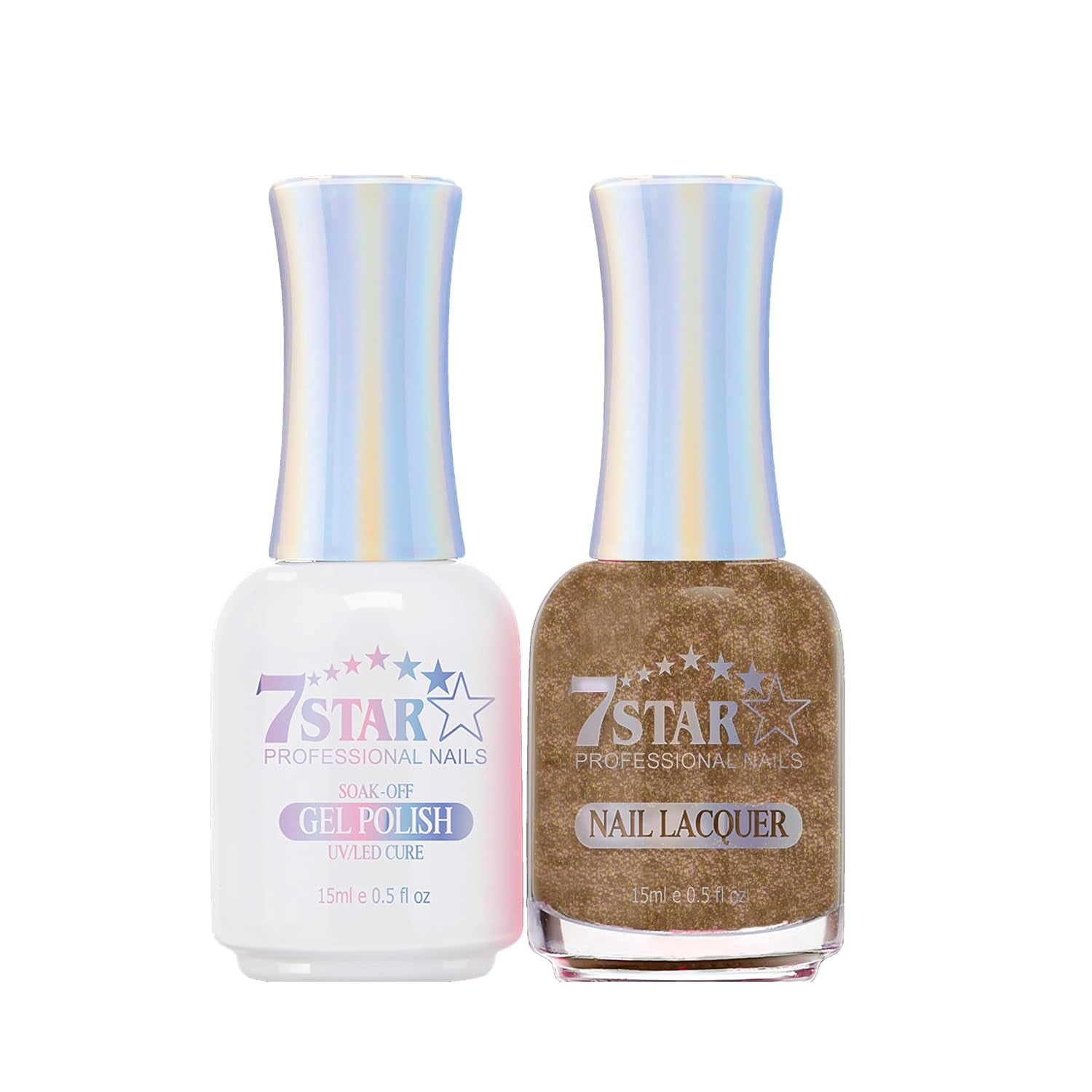 7 Star Gel Polish and Matching Vegan Nail Lacquer - Gold Glitter # 439 ...