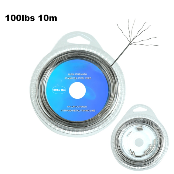 7-Strand for Braided Steel Fishing Leader Line With 12 Snap Connectors ...