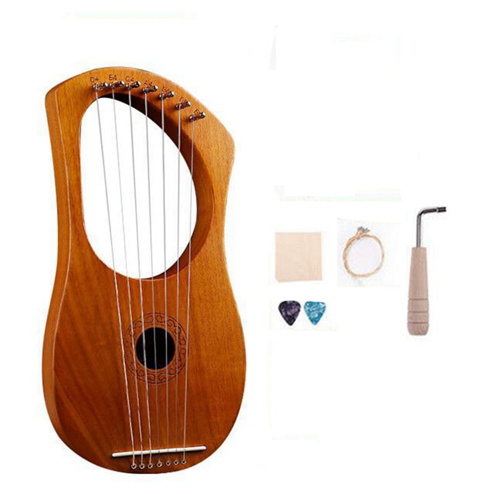 7 String Lyre Harp Wood String Instrument with Carry Bag Style B ...