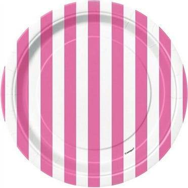 Efavormart 25 Pack White Pink Paper Dessert Plates in Damask Floral ...