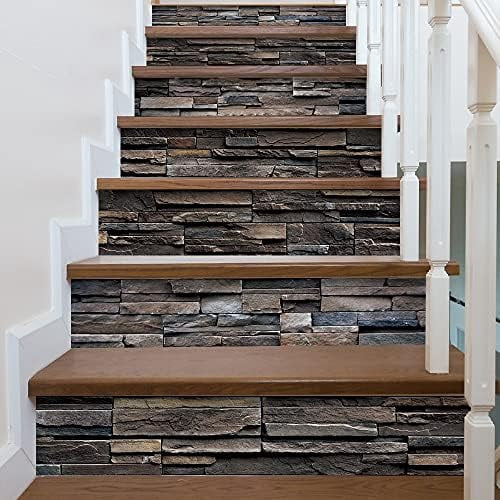 7 Strips Self Adhesive Stair Stickers, Peel and Stick Vinyl Stair ...