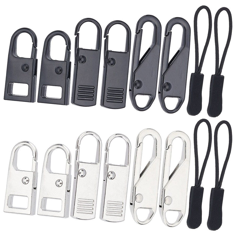 7 Style Replacement Zipper Sliders with Plastic Zipper Puller With ...