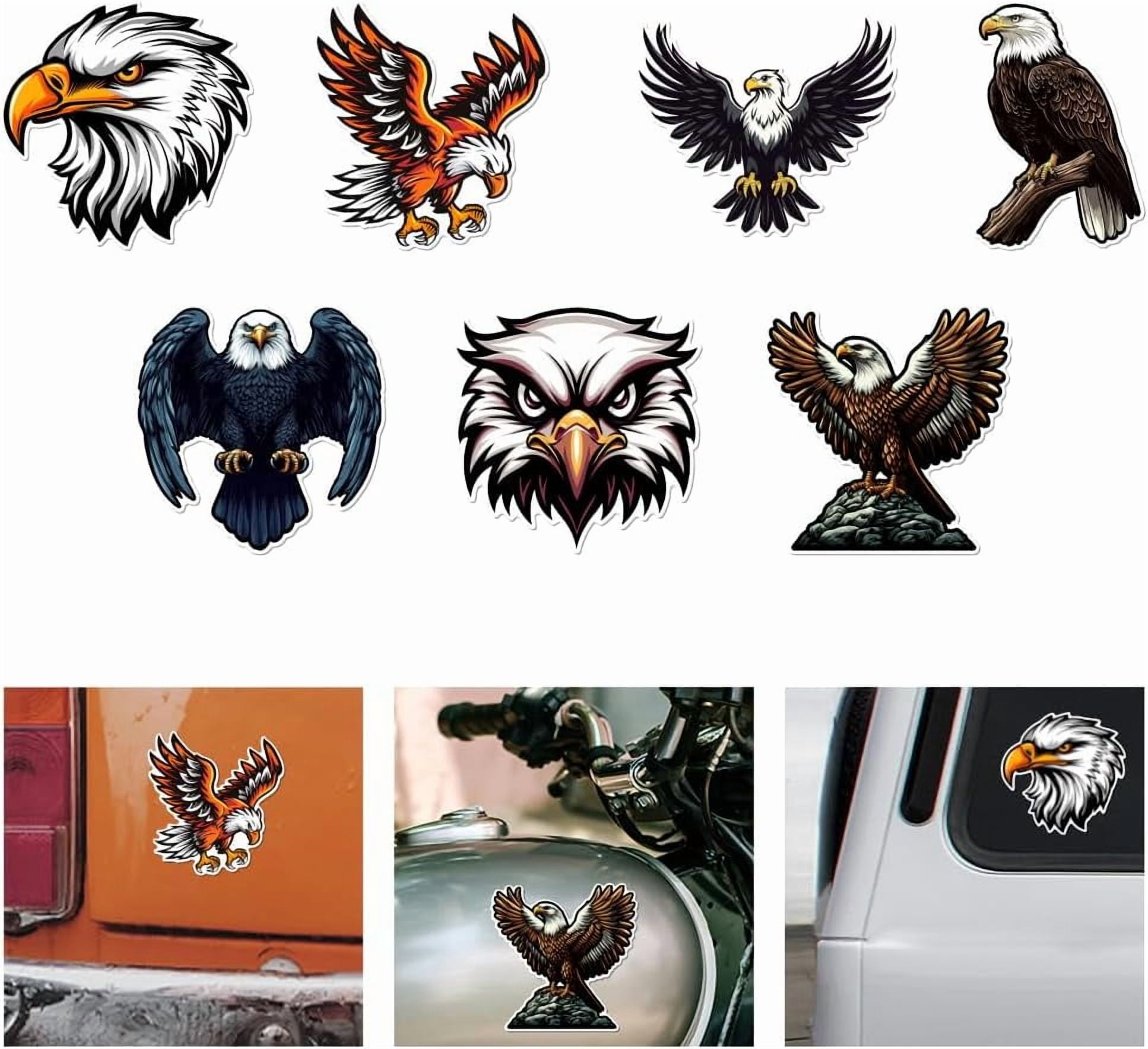 7 Styles Bald Eagle Vinyl Decal Stickers Funny Eagle Wildlife Vinyl ...