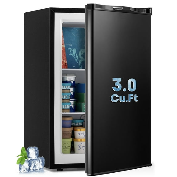 7 Temperature Control 3.5Cu Upright Freezer, Quiet Vertical Mini Small ...