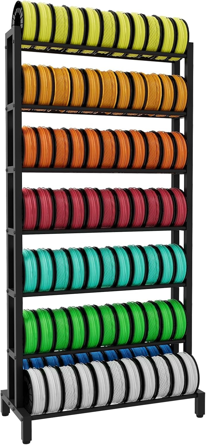7-Tier 3D Printer Filament Rack - Heavy filament storage rack for PLA ...