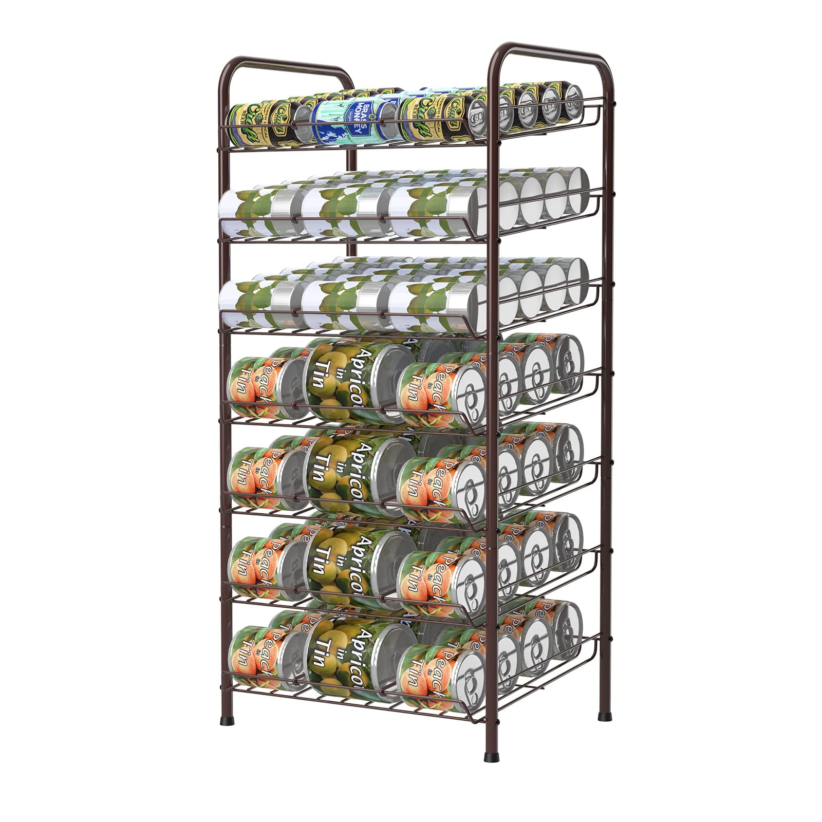 7-Tier Can Dispenser Rack for Pantry Storage Holds 84 Cans ...