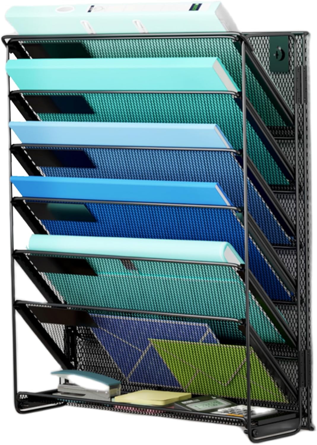 7-Tier Hanging File Organizer Vertical Wall File Organizer Wall File ...