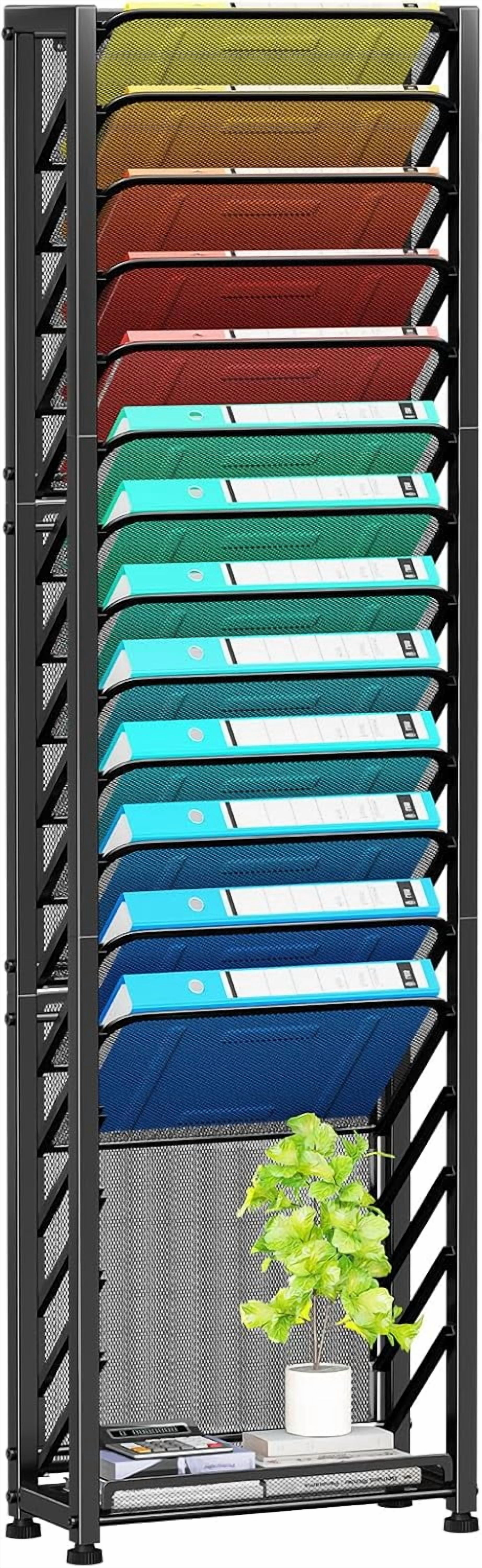 7-Tier Mesh Wall File Organizer, Hanging Wall Mounted Mail Paper Folder ...