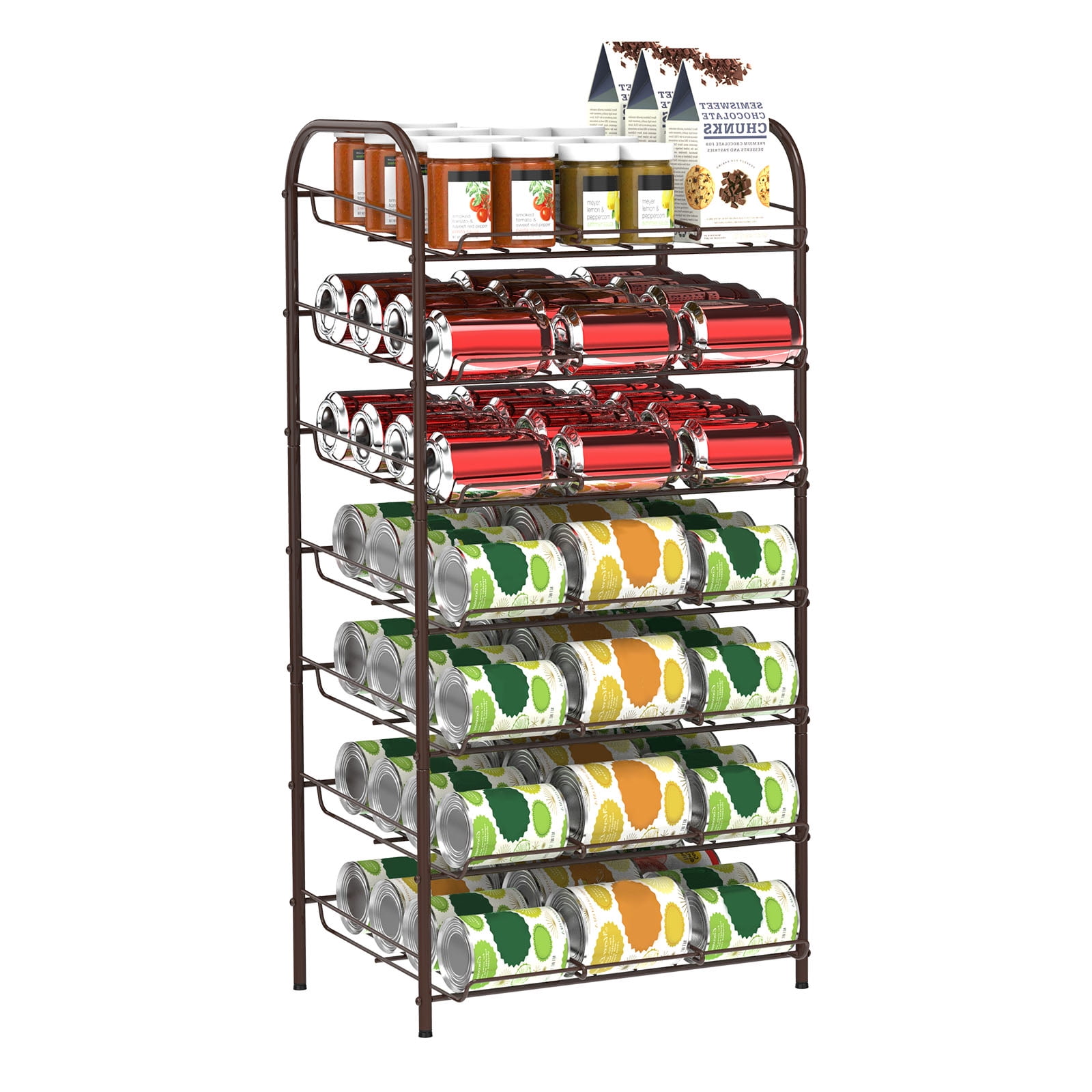 7 Tier Pantry Can Organizer, Large Capacity Can Rack for Kitchen ...