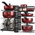 7-Tier Pots and Pans Organizer Under Cabinet - Cooking Pot Lid for with ...