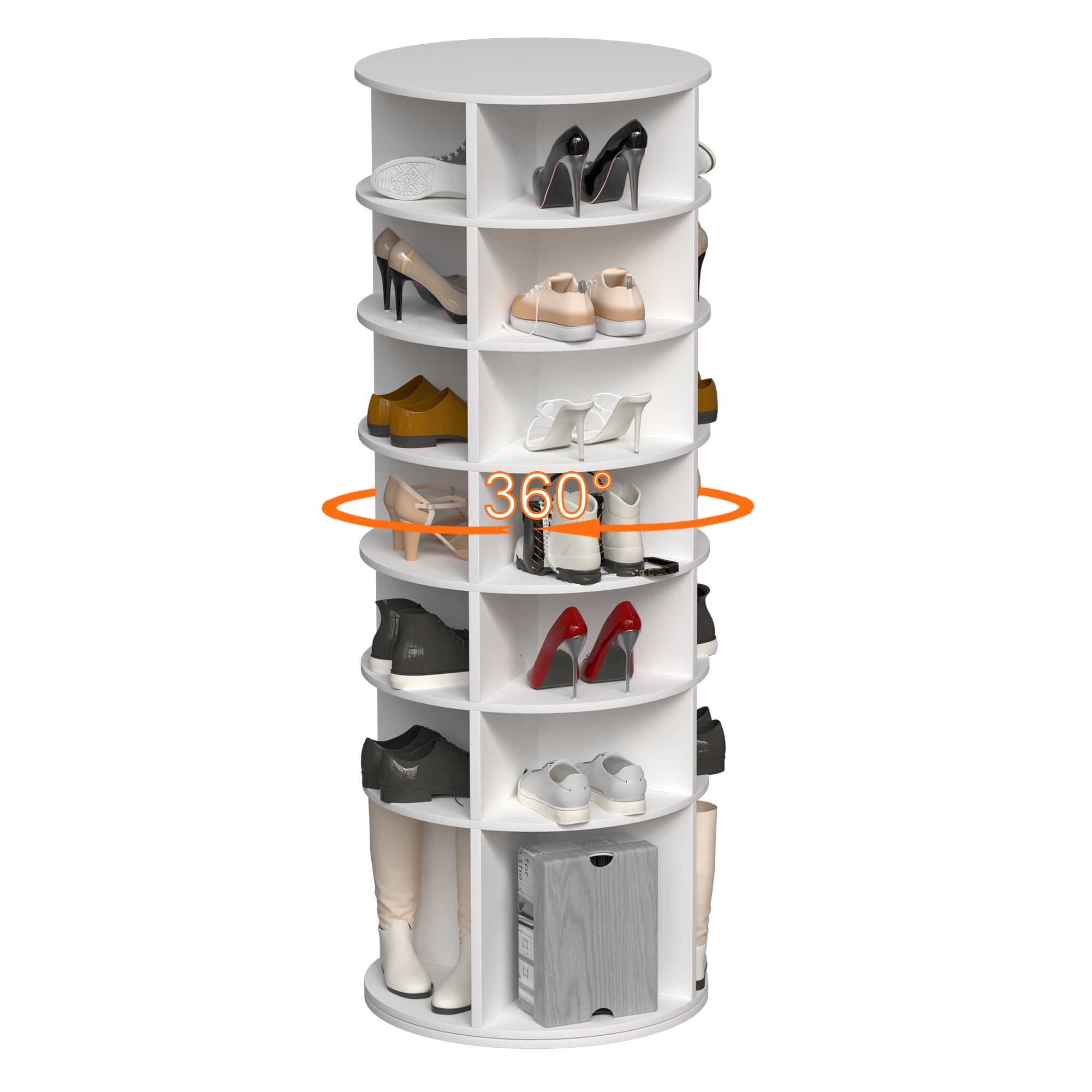 7 - Tier Revolving Shoe Rack Tower: A 360° Rotating Shoe Storage Marvel ...