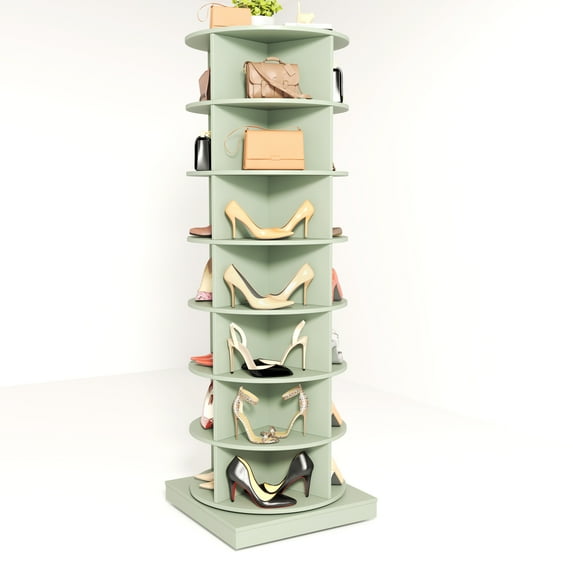 7 Tier Rotating Shoe Rack Revolving 360 Round Shoe Rack - Walmart.com
