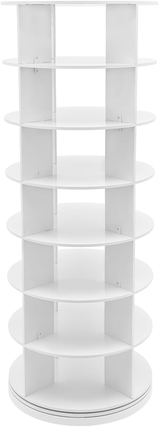 7 Tier Rotating Shoe Rack Tower,Shoe Rack Storage Round Carousel ...