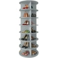 7 Tier Rotating Shoe Rack Tower Spinning Shoe Display Lazy Susan ...