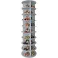 7 Tier Rotating Shoe Rack Tower Spinning Shoe Display Lazy Susan ...