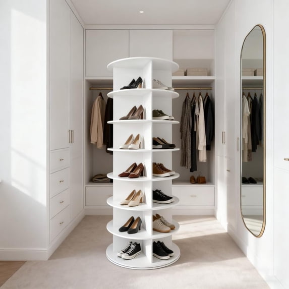 7 Tier Rotating Shoe Rack Tower, Spinning Shoe Display - Walmart.com