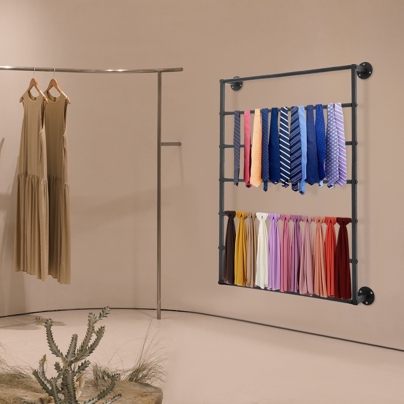 7-Tier Scarf Display Rack, Carbon Steel, 22.68kg/50lbs Load Capacity ...