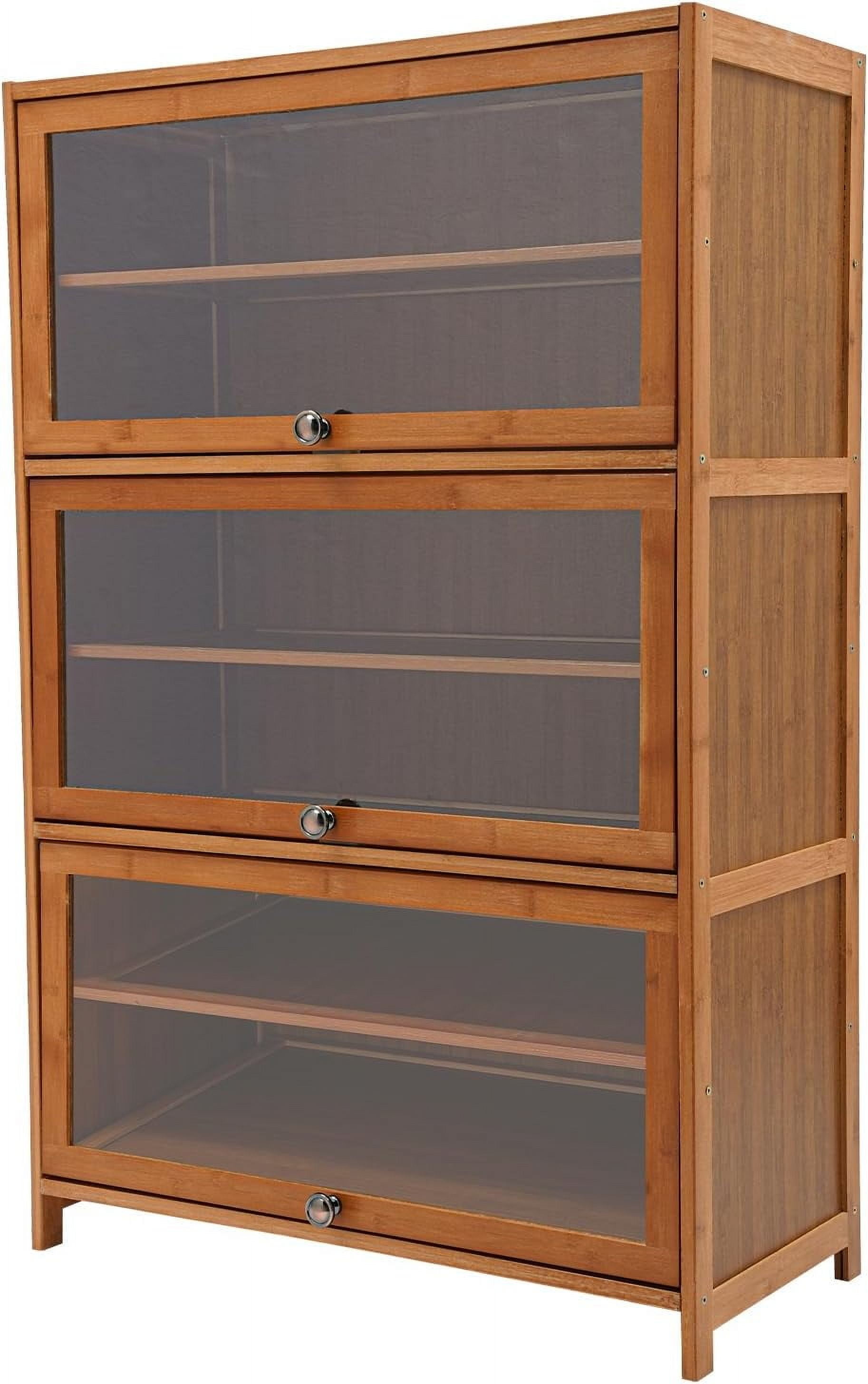 7-Tier Shoe Cabinet, Bamboo Free Standing Shoes Heels Sneakers Shelf ...