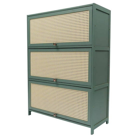 7-Tier Shoe Storage, Shoe Cabinet Storage for Entryway with 3 -Up Doors ...