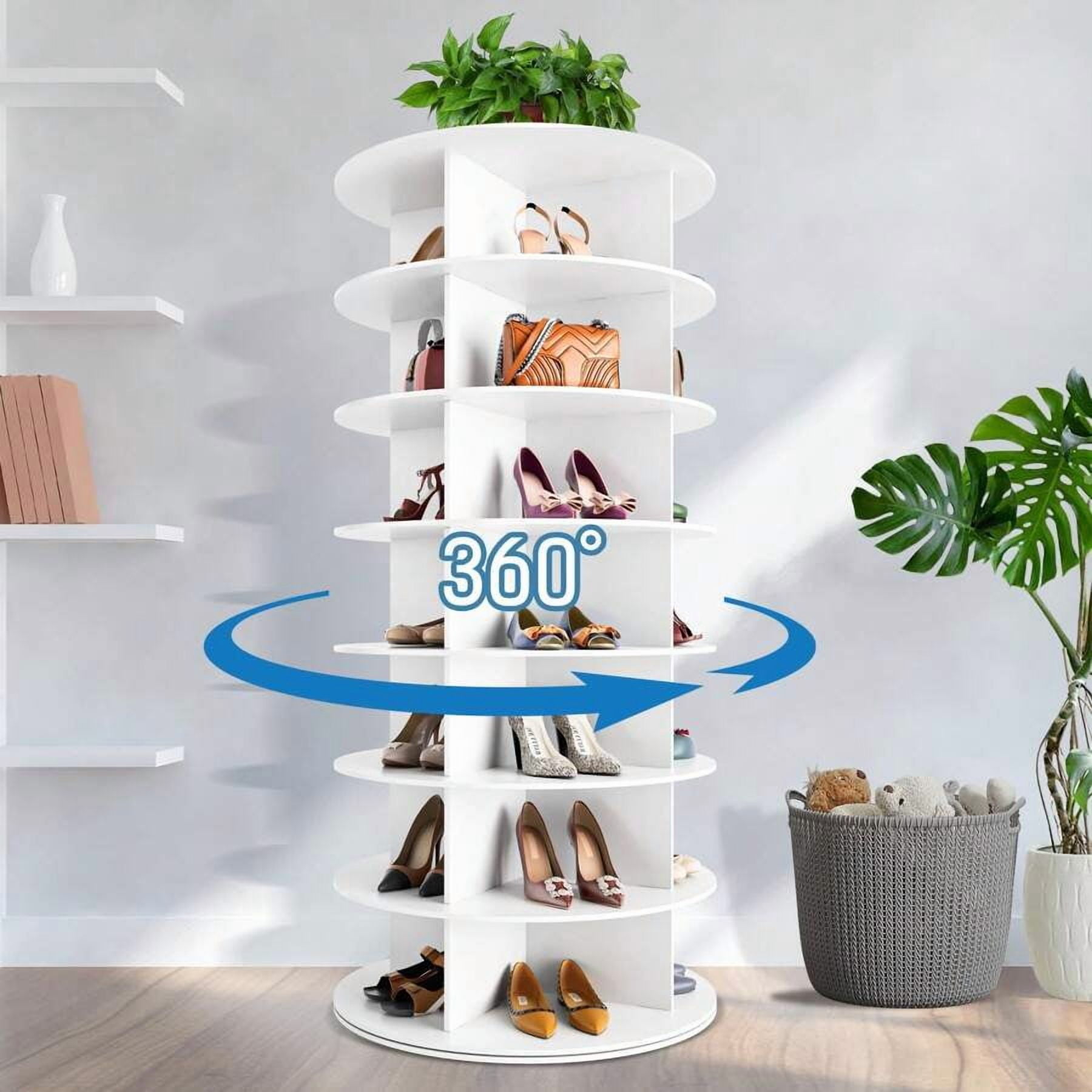 7-Tier Spinning Shoe Rack, 360 ° Rotating Shoe Organizer Tower ...