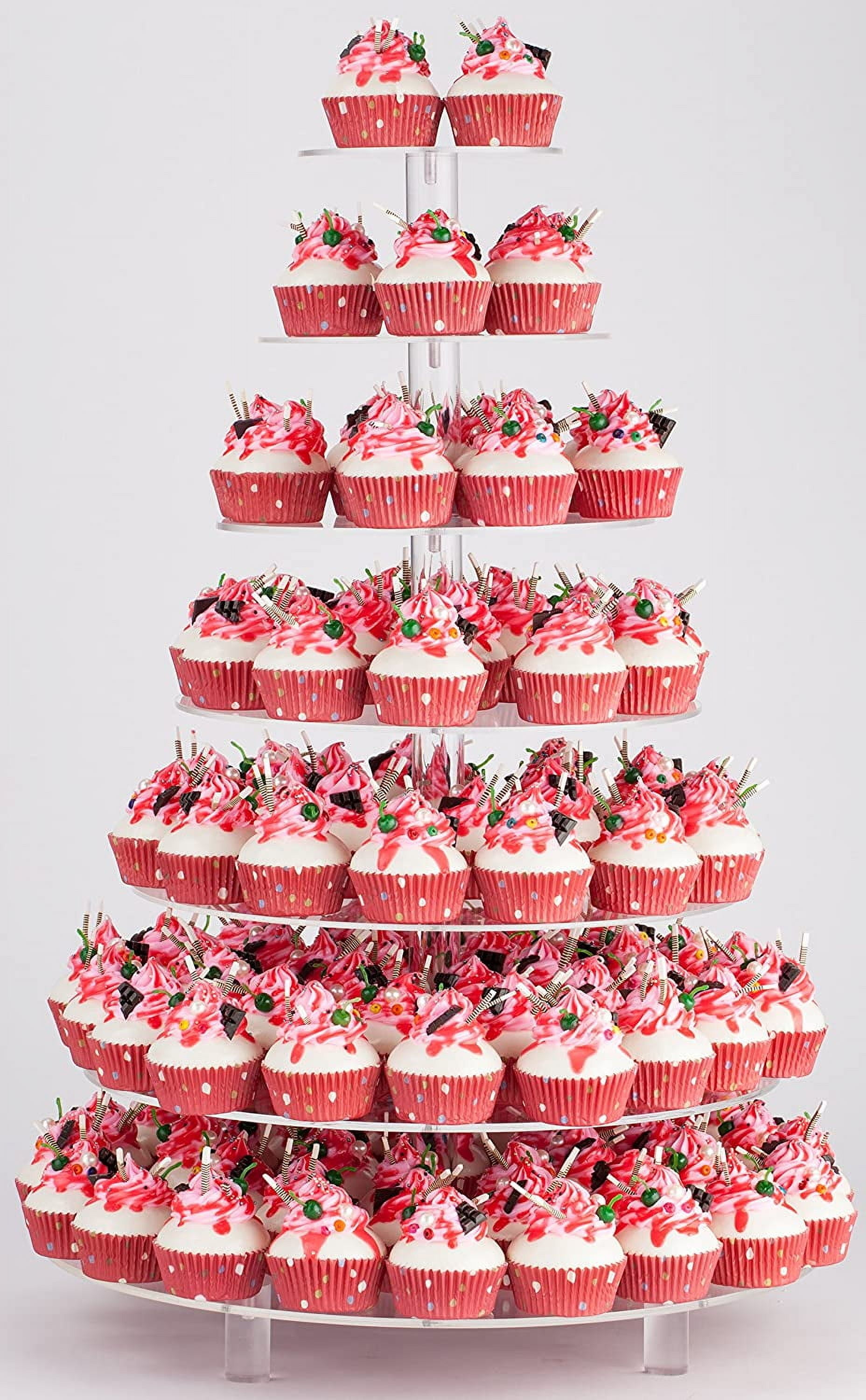 7 Tier Square Acrylic Maypole Cupcake Stand Cupcake Tower Stand ...