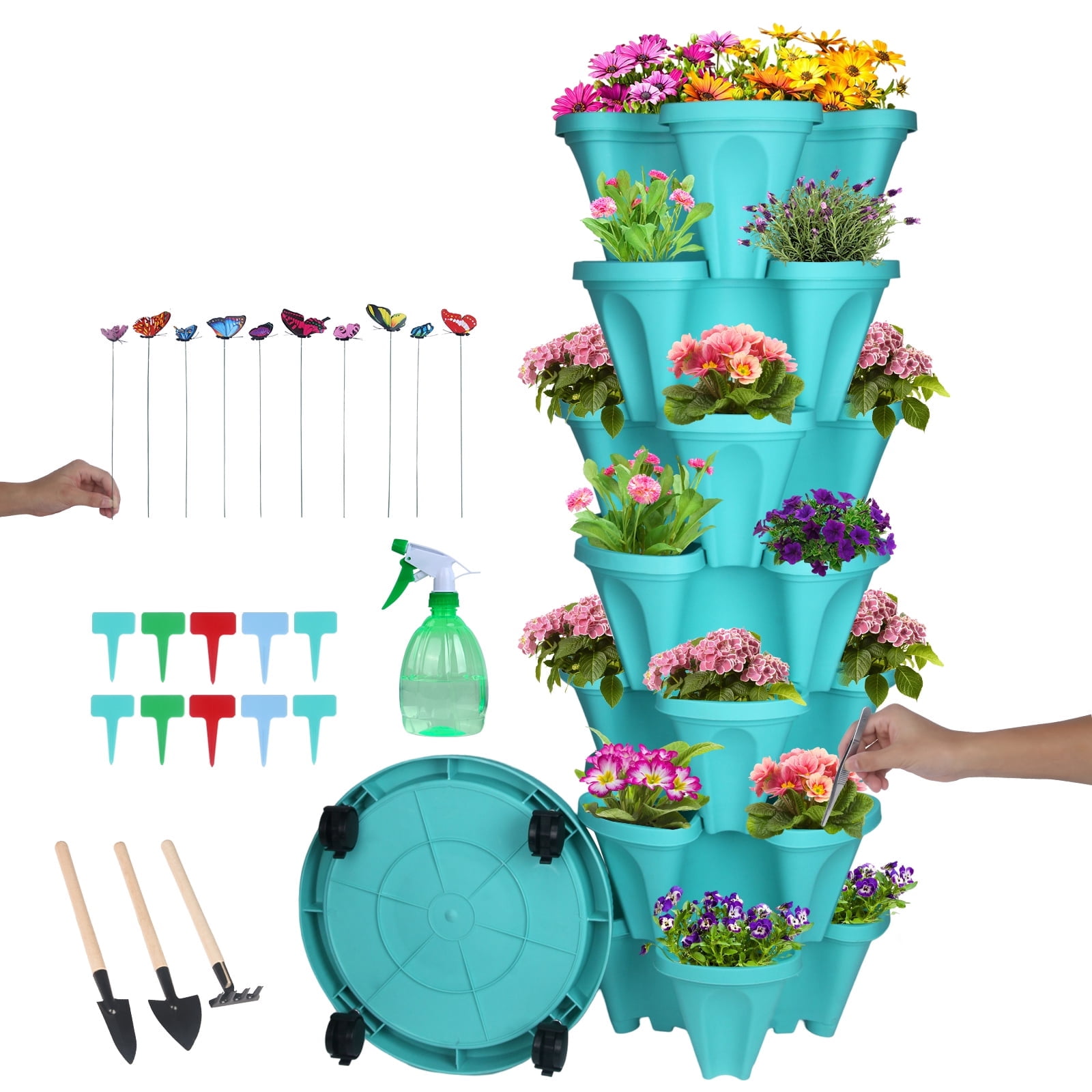 7 Tier Stackable Planter Vertical Garden With Accessories for ...