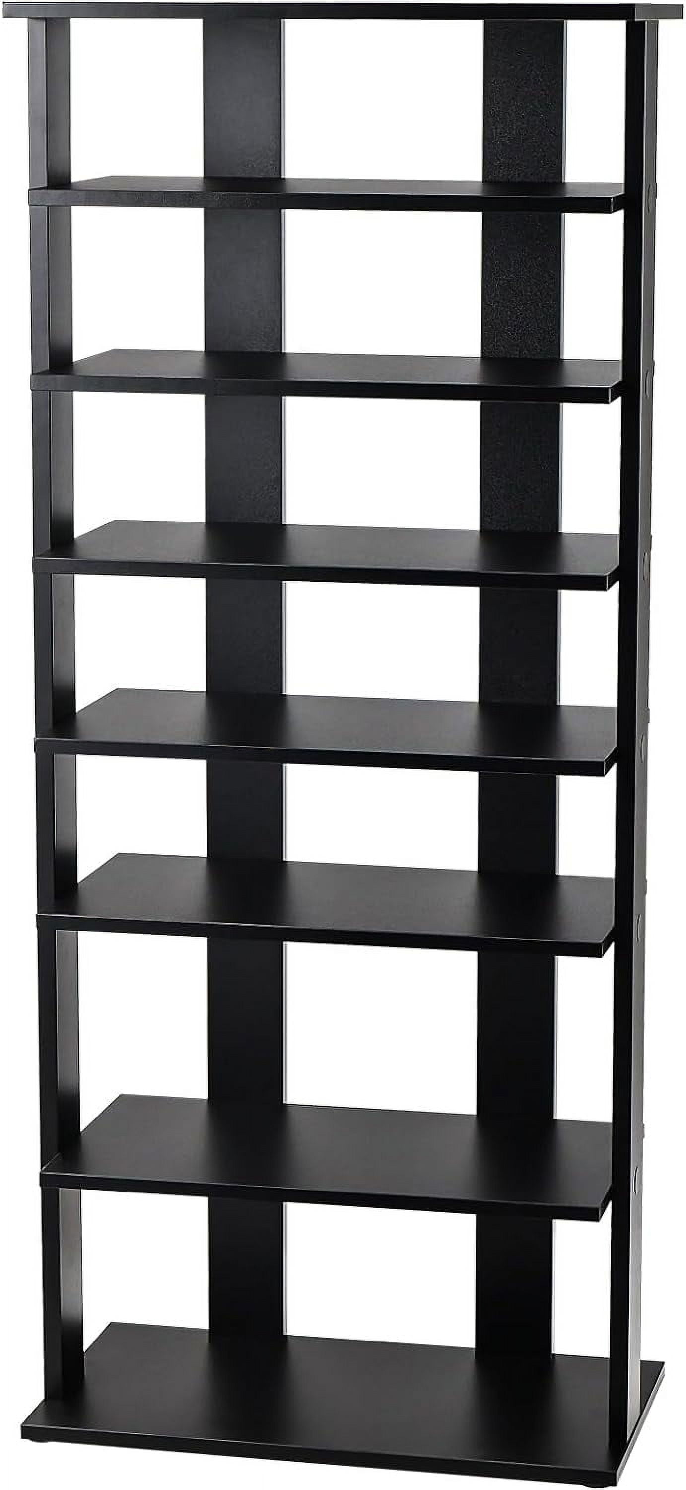 7 Tier Vertical Shoe Rack, Tall Shoe Tower w/Anti-Toppling Device, Free ...