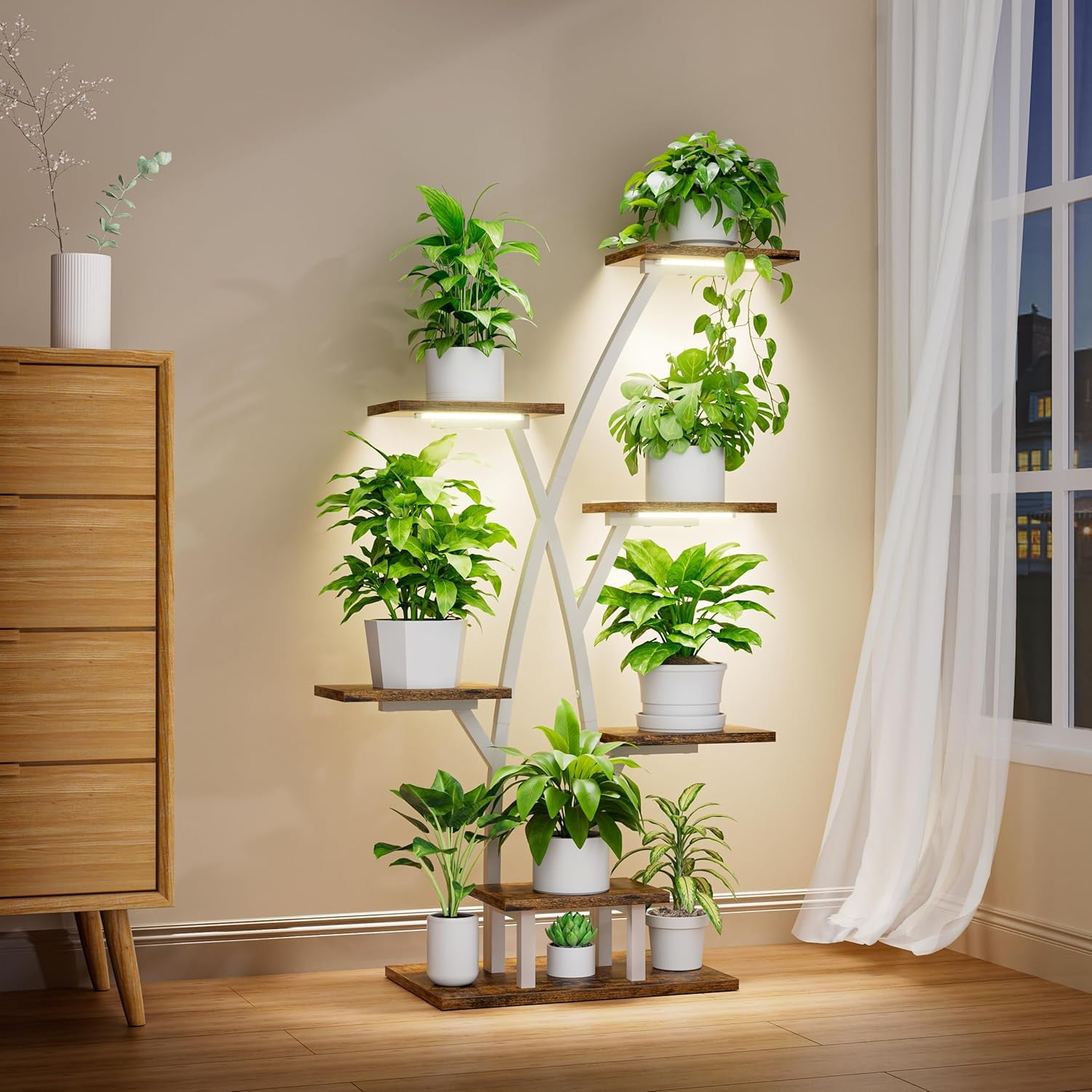 7 Tiered Plant Shelf Indoor, Corner Plant Stands for Indoor Plants ...