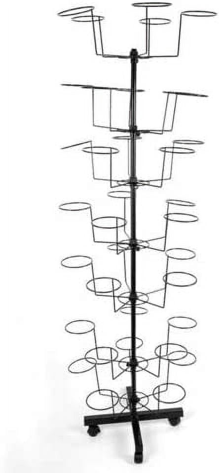 7 Tiers Rotating Hat Rack, Freestanding Cap Hat Retail Display Stand ...