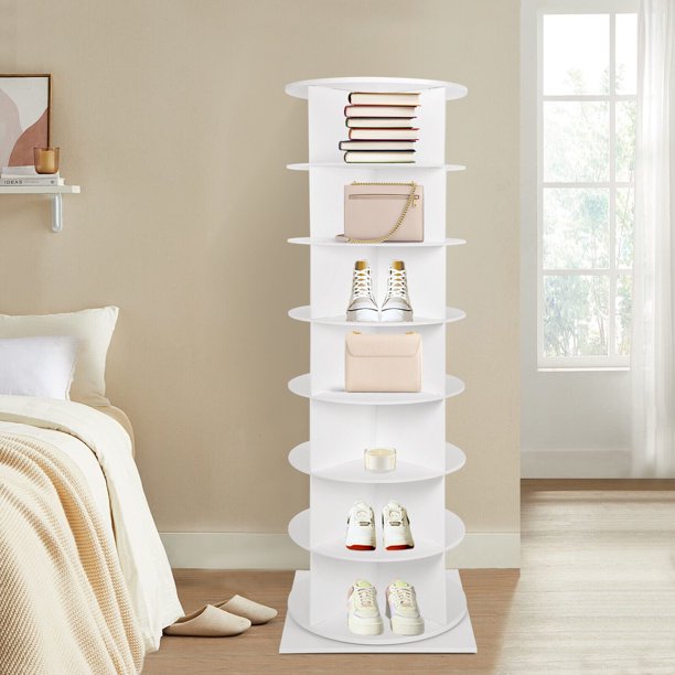 7 -Tiers Rotating Shoe Rack Storage Shelves 360 Degree Rotating Shoe ...